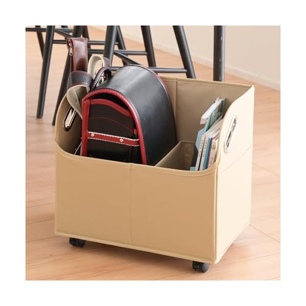 ランドセルワゴンベージュ/幅38×奥行26×高さ34cm/YTC-RW(BE)・Color:ベージュStyle:ランドセルワゴン・パッケージ個数:1・ランドセルや学用品の収納に学校で使う持ち物をひとまとめに収納できる収納ボックスです。玄関や...