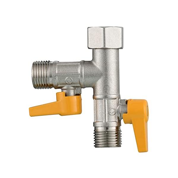 T型アダプタT型アダプタ/25x85x90mm/-・Color:T型アダプタ・パッケージ個数:999・?通常のシャワーホースまたは供給ホース用のG 1/2（20mm）・?ダブルシャットオフ設計 - ハンドシャワーと固定シャワーヘッド間の水の...