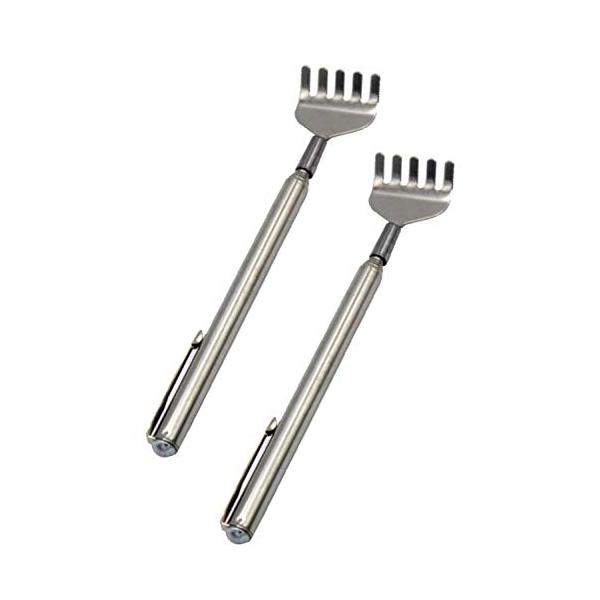 シルバー/2個 (x 1)/-・パッケージ個数:2・2個セット・サイズ：長さ15cm（最長50cm）・重さ：20g・素材：ステンレス・JAN：4589635173762