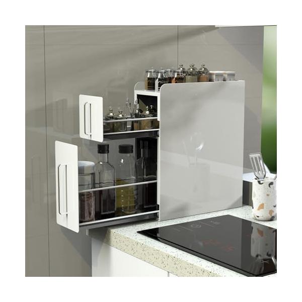 皓白色/幅14.4cm 奥行35.5cm 高さ46.5cm/-・Size:幅14.4cm 奥行35.5cm 高さ46.5cmColor:皓白色・商品詳細皓白色2段式調味料ラック。本体:スチール(粉体塗装) 。鉄の材質で、マグネット商品なら貼...