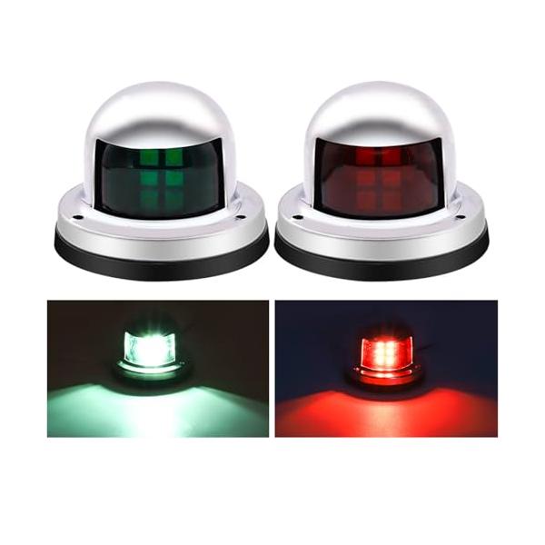 （商品の仕様）動作電圧：DC12V　チップ：LEDチップ8個　防水仕様：IP67 本体材質：ステンレス鋼 発光色：レッド+グリーン・（高輝度）高品質のLEDチップを使用し、均一な発光と全方向の光の放射により、視認性が向上し、省エネかつ環境に...