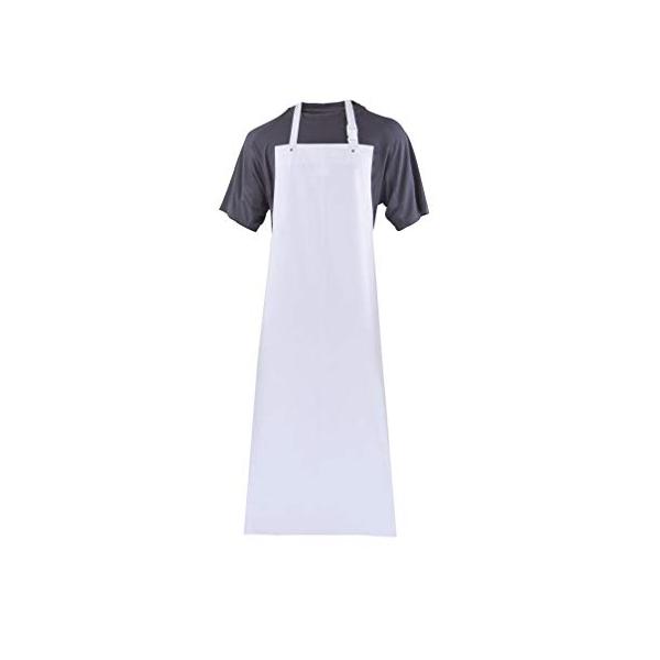 ・ホワイト Free Size 3295249005702・100%PVC製で防水性に優れたエプロンです・全長約120cm（ワンサイズ) 可調整肩紐 ポケット無し・※完全防水ではございません