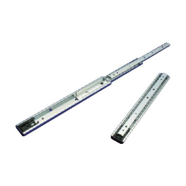 シルバー/-/C3273PO-45・パッケージ個数:1・レール長:450mm、移動距離:455mm・耐荷重(N/ペア):255N、耐荷重(kgf/ペア):26kgf・推奨ねじ:M4バインド、またはトラスねじ・入数:1本(片側)のみ・材質:鋼