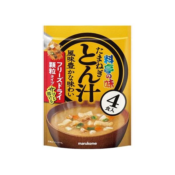 たまねぎとん汁・Style:たまねぎとん汁・商品特徴フリーズドライ顆粒タイプの即席みそ汁。人気のとん汁に４食入りを追加しました。・具材に豚肉、油あげ、にんじん、ねぎ、たまねぎを使用。・豚肉の旨みとたまねぎの甘みにこだわりました。・具材に豚肉...