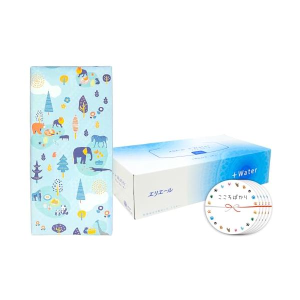 マルチカラー/5個 (x 1)/-・PackageQuantity:5・パッケージ個数:5・エリエールのうるおい高級ティッシュ「+water」を可愛い動物の包装紙で包みました しっとり柔らかな使い心地で保湿感で虜になっちゃいます もらったら...