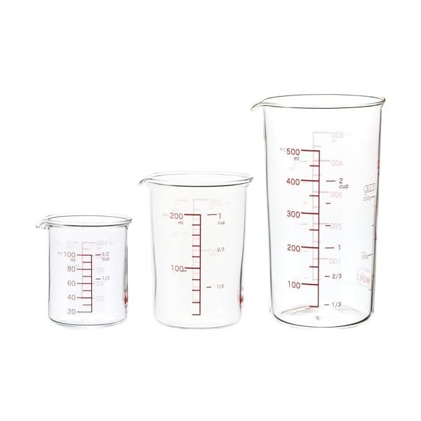 クリア/06.3点セット/なし・Size:06.3点セットPatternName:取っ手なし・パッケージ個数:1・サイズ(約):100ml/径6×高さ7cm、200ml/底径6×高さ9.8cm、500ml/底径7.2×16.1cm・素材・材...