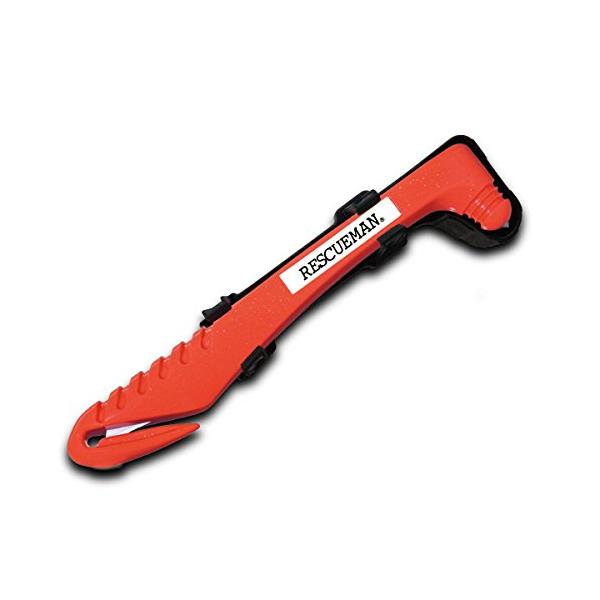 ・  RM003・事故の衝撃やゲリラ豪雨による水没事故で、車外に脱出できなくなる車内缶詰事故・レスキューマンIIIでシートベルトを切断し、ドアガラスを割って緊急脱出・自動車メーカー7社が純正採用・平成9年 (財)全日本交通安全協会の推奨品・日本製