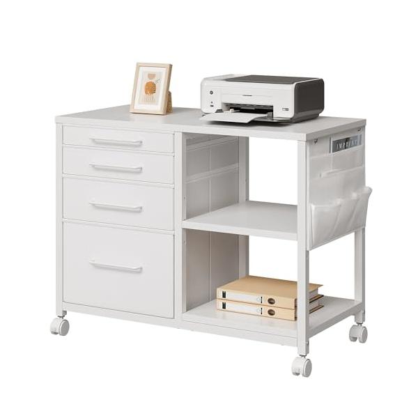 白い/-/-・Color:白い・大容量収納引き出しが4段付き、用途で使い分けられるので細かいファイル整理が可能です。引き出しの深さを上から下へと増やしていくことで、モノごとの収納ニーズを満たすことができます。以前のキャビネットより高さを調節...