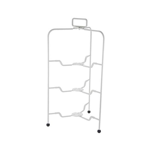 ビストロホワイト/3段/67532・Size:3段Style:ビストロColor:ホワイト・パッケージ個数:1・折り畳み式のプレートスタンド。収納時に場所をとらない。折り畳みサイズ　W170×D50×H455mm。・受け皿部にはシリコン付き...