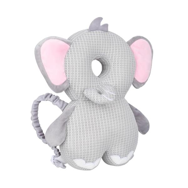グレーの象/-/-・Color:グレーの象・生地：メッシュ製綿　詰め物：ポリプロピレン　重量：0.2kg　推奨年齢：6-18ヶ月・頭部保護中空の形とメッシュ構造のために、頭部分は蒸れずに通気性と安定性が抜群です。外部からの衝撃を和らげて、赤...