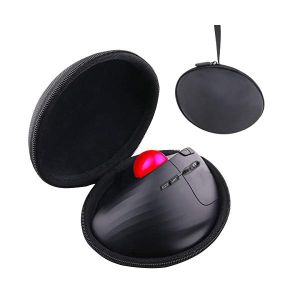 ブラック/-/-・WAIYUJP収納ケース互換の ProtoArc/EWiN/JUNNUP/Gillmar NEWモデルトラックボール ワイヤレス Bluetooth マウス/Logicool M570/M575 保護 キャリング 収納ケー...