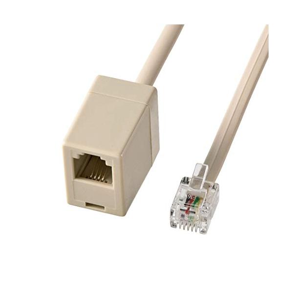 延長・ 10m TEL-EX8-10K2・・Size:10mStyle:延長・【仕様】:6極4芯※ただし、NTT端子結線準拠でない6極4芯の機器にはご使用になれません。・【NTT端子結線】:準拠・【コネクタ】:RJ-11オス・メス・【ケーブ...