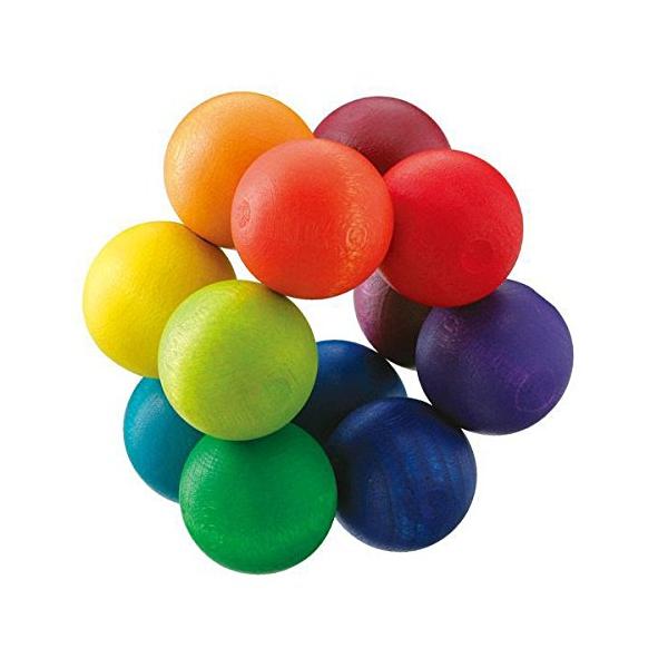 ・マルチカラー 木玉パーツの直径2.5cm ・材質：カエデ、ブナ・生産国：ドイツ・サイズ：木玉パーツの直径2.5cm・対象年齢: 幼児