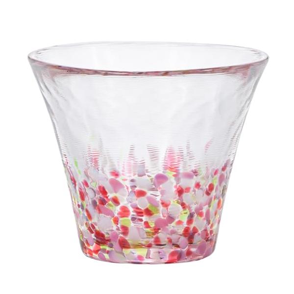 コンテンポラリー01_舞う桜/6.9 cm x 5.7 cm/F75414・Color:01_舞う桜PatternName:05_盃・パッケージ個数:1・津軽びいどろの中でも人気シリーズ「にほんの色ふうけい」のグラスです。・サイズ=最大69...