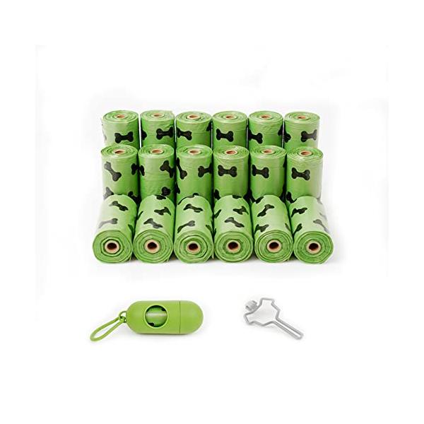 グリーン/18ロール（270枚）/-・Size:18ロール（270枚）Color:グリーン・パッケージ個数:1・パッケージ 内容ペットお散歩用うんち処理袋、ポータブル取り出し容器とハンズフリークリップ付き。270袋(18ロール、1ロール15...