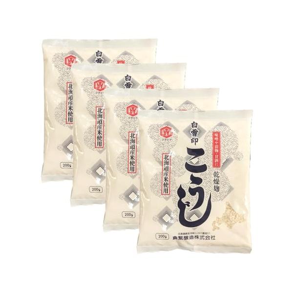 -/200グラム (x 4)/-・Size:200グラム (x 4)・パッケージ個数:4・名称：米こうじ （乾燥こうじ）・内容量：元詰200g×4袋　（乾燥麹ですが若干量の水分を含んでおり、蒸発により容量が減少する場合があります。）・レシピ...