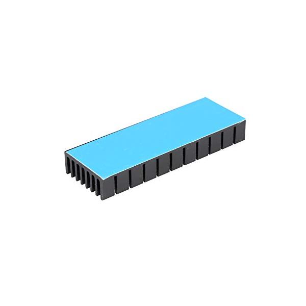 ・70 x 25 x 10 mm  ・・Color:70 x 25 x 10 mm・2個の黒色アルマイトヒートシンク・貼付済みの熱伝導性粘着テープ・簡単な設置と最適な熱放散・CPU、GPU、raspberry piなどの開発ボードの冷却に使...