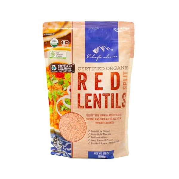 -/1袋/9339337302626・Size:1袋・パッケージ個数:1・シェフズチョイスはオーストラリアシドニーにあるオーガニックブランドです。・原材料名有機レンズ豆内容量500g / 1袋あたり・認証：有機JAS認証 BRC認証 Veg...