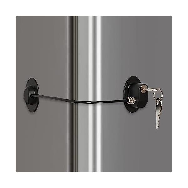 ブラック/20/-・Color:ブラック・パッケージ個数:1・?ご家庭内の安全に2本の鍵付きの冷蔵庫ドアロック。・?こんな方におすすめ子供や赤ちゃんの冷蔵庫からの盗み食いやいたずらを防ぎたい方、高齢者の方の冷蔵庫の開閉を防止するための認知症...