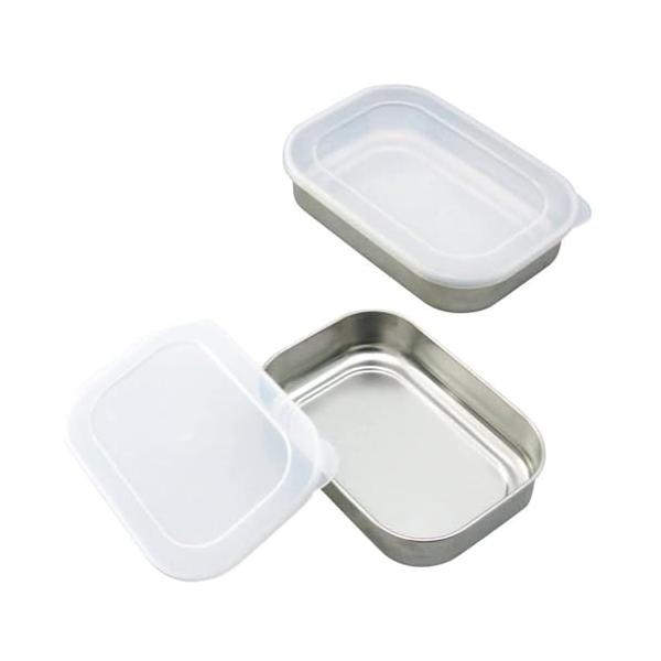 02.)保存容器 浅型 470ml×2個02.)保存容器 浅型 470ml×2個/幅15.3×奥行10.6×高さ3.6cm(ふた付)、容器:幅15×奥行10.3×高さ3.5cm/35334・Color:02.)保存容器 浅型 470ml×2...