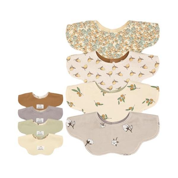 該当なしコットン・オリーブ/-/KY2412SM・Color:コットン・オリーブ・リバーシブルスタイ：お花が咲いたような形がキュートなスタイ。片面は無地の生地になっているので、柄物のお洋服にも合わせていただけます。リバーシブルが嬉しい2wa...