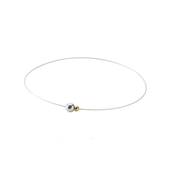 アール・デコシルバー/ゴールド/40cm/0223TG905051・Color:シルバー/ゴールドSize:40cm・パッケージ個数:1・素材：本体/ステンレス、ナイロン 留め具/アルミ、磁石、ステンレス、ウレタン・性別：男性/女性・サイズ...