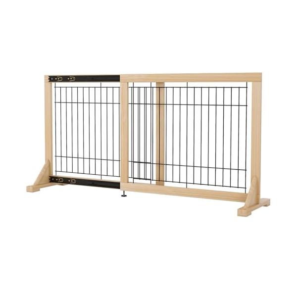 ブラック/高さ60cm 幅約60〜115cm/SSBK60・Size:高さ60cm 幅約60~115cm・スムーズな操作感スムーズな動きを実現するガイドレール付きのペットゲートです。ガイドレールのおかげで、フェンスはスムーズに移動でき、幅の...