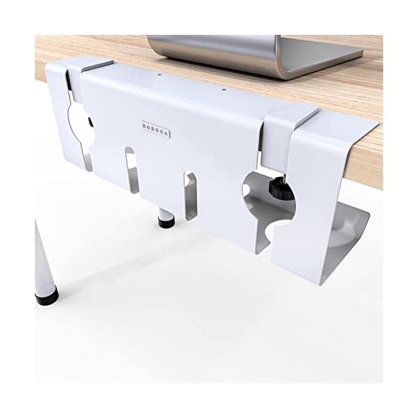 人気のケーブルオーガナイザーランキング白-1 PCS/Large/ケーブルホルダー・Color:白-1 PCS・パッケージ個数:1・簡単な取り付け：机の下穴あけ不要なデザイン，デスクの天板を挟むことで底部のハンドルを回して簡単にできます。・...
