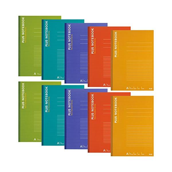 10冊パック色違い/A4・40枚・A罫(7mm幅)/76-745・Color:色違いSize:A4・40枚・A罫(7mm幅)Style:10冊パックPatternName:単品・パッケージ個数:1・規格:A4・枚数:40枚・罫内容:A罫7m...