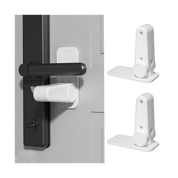 ホワイト/2個セット/-・Size:2個セット・?子供の安全にドアロックのボタンを押すだけで、ロックが解除されます。大人にとっては操作が簡単で、使いやすい仕様になっています 。 子供がドアに触れたときの事故を防ぐことができます。このドアノブ...