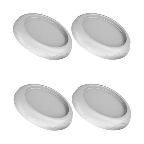 1.セット内容：ドアウォールプロテクタ4個入、サイズ：6 cm*1.5 cm、色：白。・2.良質なシリカゲル材料で作られ、柔らかくて快適で、壁に損傷を与えることなく、長時間使用することができます。・3.ドア柵を固定するための装置であり、この...