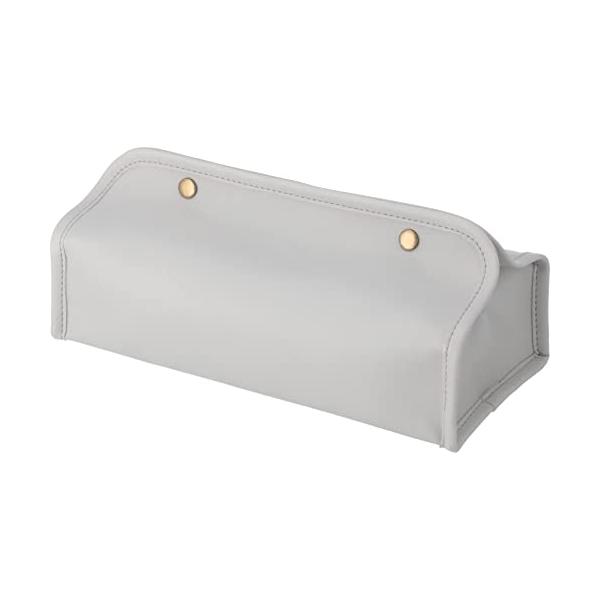 レザー調グレー/小型/37806・Color:グレーStyle:レザー調・パッケージ個数:1・レザー調でかっこいいティッシュケース・レザー調の素材と金色のボタンを使用した高級感のあるティッシュケース。・耐摩耗性や耐久性に優れた合成皮革を使用...