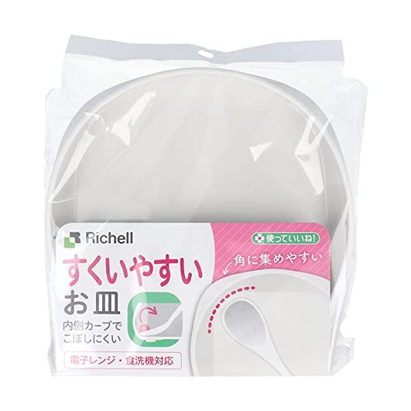 ホワイト/ワンサイズ/-・パッケージ個数:1・内側カーブでこぼしにくく、すくいやすいお皿