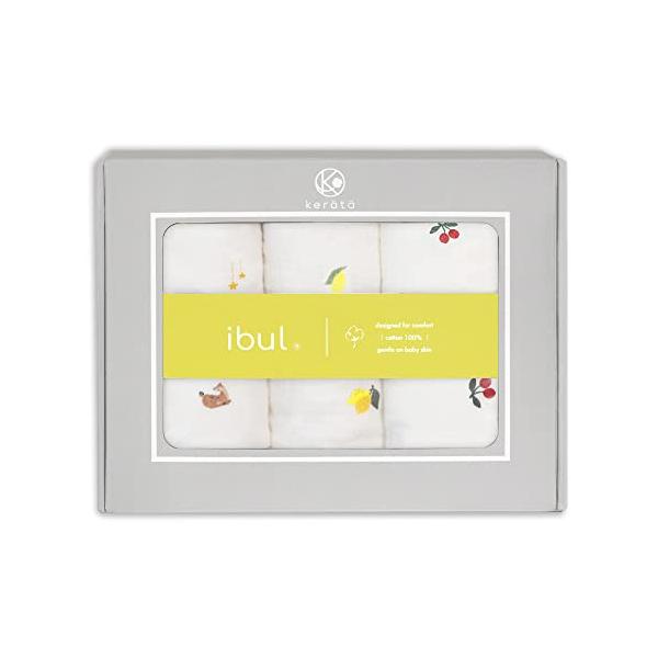 ミニマリストc 3枚（チェリー・レモン・バンビ）/3枚セット/swaddle・Color:c 3枚（チェリー・レモン・バンビ）PackageQuantity:1・パッケージ個数:1・ケラッタのイブルガーゼシリーズにおくるみセットが仲間入りイ...