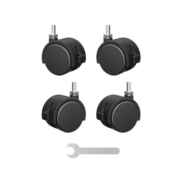 -/-/EGCAS01B・製品仕様ネジのサイズ：長さ15mm*直径8mm、キャスターのサイズ：直径50mm*高さ75mm*幅37mm。耐荷重25kg/1個あたり、4個セットの最大耐荷重は100kgまでになります。パッケージ内容：ストッパー付...