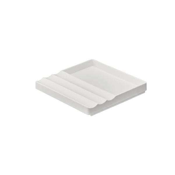 ホワイト/ー/STA021-W・Color:ホワイト・パッケージ個数:1・オフィスのエントランスやデスク周りのアイテムを収納し、統一感が演出できる事務用品シリーズ「STADA」・カラー白・外形寸法約138(W)×140(D)×20.5(H)...