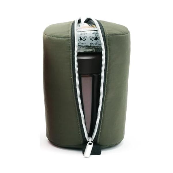 カーキ/-/-・Color:カーキ・おにぎりも入る保温スープジャーポーチ。300ml 400ml 500mlのどの容量のスープジャーを使用しても上部におにぎりを入れるスペースがあります。スープの野菜とタンパク質、おにぎりの炭水化物、ポーチ一...