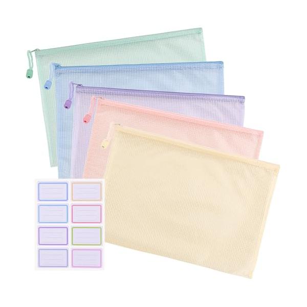 -/A4/-・Size:A4・サイズA4（34cm×24cm） セット内容5色セット、8枚ラベル。付属のラベルを使えば、バッグの中身を簡単に分類できます。・材質高品質のPVCメッシュ素材を使用し、防水・防塵機能を備えています。しっかりとした...
