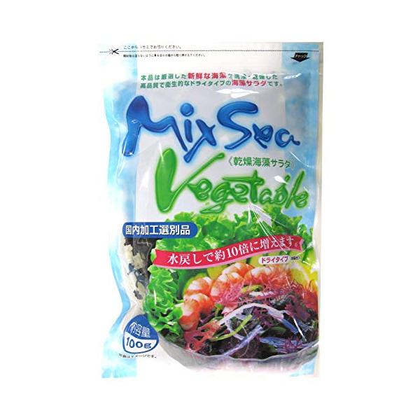 単品海藻サラダ 100g入/100グラム (x 1)/-・パッケージ個数:1・わかめ業務用たっぷり100g入り。６種類の海藻を使用した乾燥タイプの海藻サラダです。・水戻し約10分で約10倍(重量比)に膨れ上がります。・使いたい分だけ使用でき...