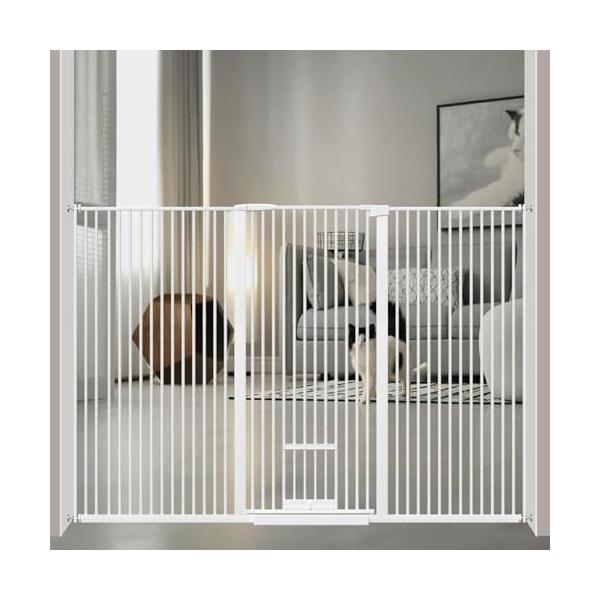 ホワイト/幅197-216CM/W410・Size:幅197-216CMMaterialType:ホワイト・ペットゲート・ペット用ゲート付きこのベビーゲートはペットドア付きで、扉のスイッチを回すだけで高さや開閉を簡単に調節できます。小型猫や...