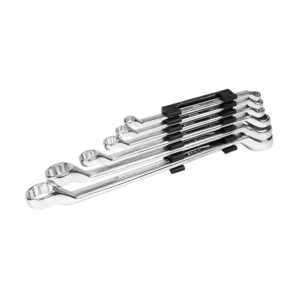 ロングメガネレンチセットグレー/ミリ/EMW-06S・Size:ミリStyle:ロングメガネレンチセット・パッケージ個数:1・用途:六角ボルト・ナットの締付け、緩め作業・入数:6本・セット内容:8x9・10x12・11x13・14x17・1...