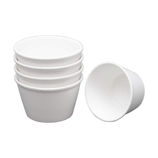 シンプルホワイト/7.4×4.4cm 100ml/T-661994・パッケージ個数:1・商品サイズ:7.4×4.4cm・素材・材質:軽量強化磁器・原産国:マレーシア・備考:電子レンジ対応(1000W)・家庭用食器洗浄機対応