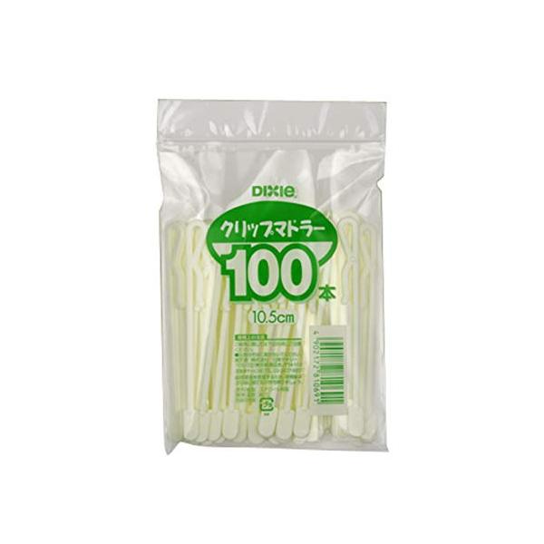 クリップマドラー 100本入クリア/100本 (x 1)/#105・Style:クリップマドラー 100本入・パッケージ個数:1・サイズ:約10.5cm・材質:プラスチック・原産国:日本