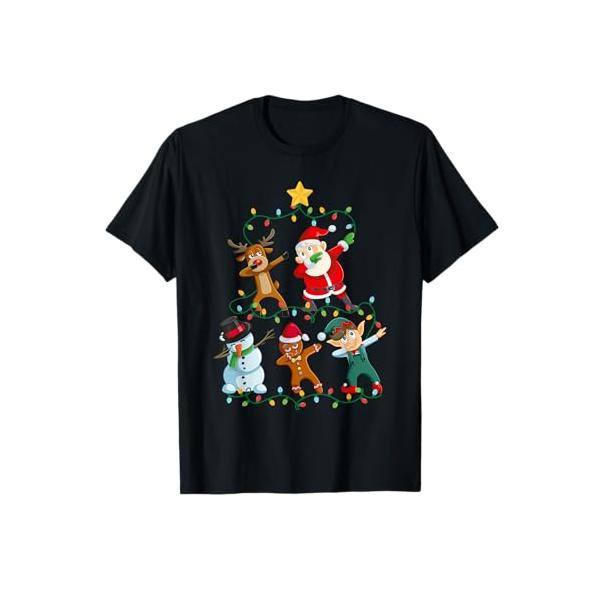 ブラック/S/-・女性、子供、サンタクロース、サンタクロース、トナカイ、雪だるま、エルフ、ジンジャーブレッドマン、クリスマスパーティーのためのXmas衣装トップ、アドベントカレンダーのギフトを踊るダブと男性のための面白いクリスマスの衣装。・...