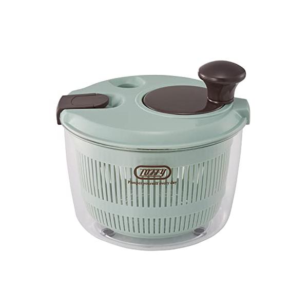 ペールアクア/-/K-HC8・パッケージ個数:1・ハンドルを回すだけあっという間に新鮮サラダのできあがり。 シンプルで使いやすいサラダスピナー・ハンドルを回すだけで簡単に野菜の水切りができます。水切り穴つきで便利回転板が取りはずせてお手入れ...