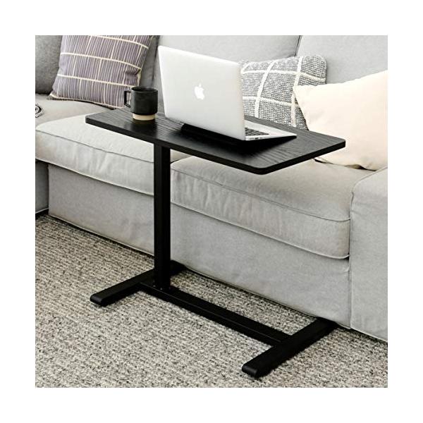 サイドテーブル幅70×奥行40×高さ60-95ブラック/70×40×60-95cm/KUT-7040(GBK)・Color:ブラックStyle:サイドテーブル幅70×奥行40×高さ60-95・パッケージ個数:1・本体サイズ:70×40×60...