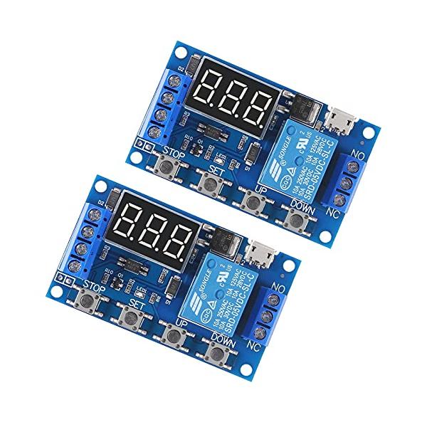 2個/-/-・リレータイミングを制御するためのプログラム可能な遅延モード。スマートホーム、産業用制御、自動灌漑、屋内換気、保護装置などで広く使用されています。・動作電圧:DC 6V - 30V、マイクロUSB 5V電源対応。 ハイレベルトリ...