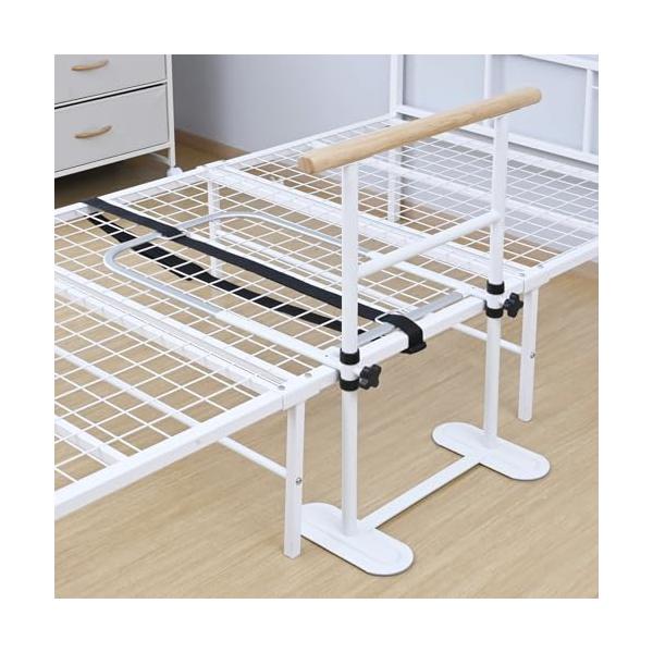 立ち上がり補助マットホワイト/幅83×奥行60×高さ76cm/KBF-8060(MWH)・Color:マットホワイトStyle:立ち上がり補助・パッケージ個数:1・立ち上がり用の手すりベッドに取り付けられる立ち上がりを補助する手すりです。ベ...