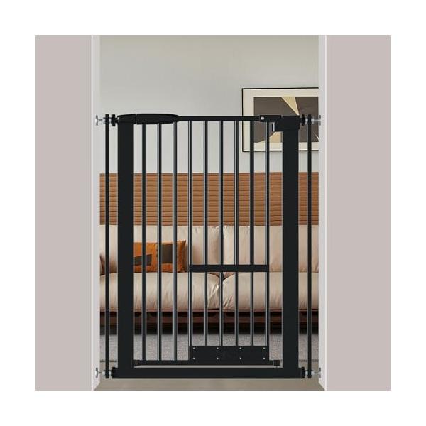 ブラック/62-71cm/w410・Size:62-71cmMaterialType:ブラックスチール製・赤ちゃんとペット脱出防止・すり抜け防止高さが100cm以上のハイゲートので、赤ちゃんや猫、犬がベビーゲートから逃げるのは簡単ではない。...