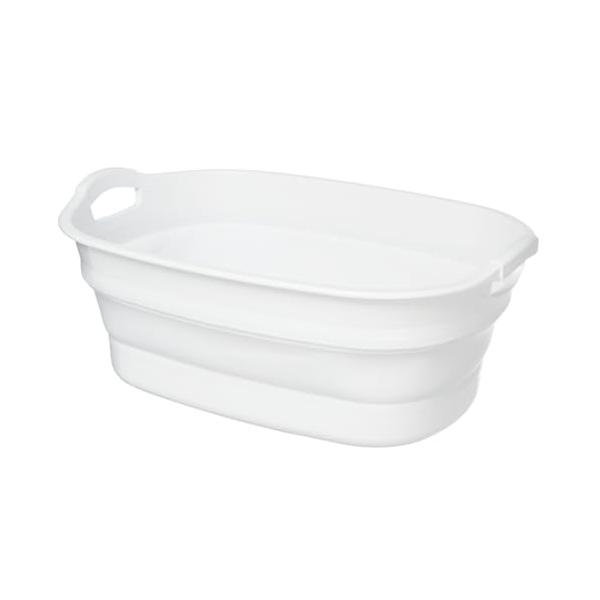 単品ホワイト/23L/0・Color:ホワイトStyle:単品・パッケージ個数:1・カラー:ホワイト・容量(約):23L・本体サイズ(約):て時幅60×奥40×高24.6cm 折畳み時幅60×奥40×高10cm・素材:本体、取っ手、滑り止め...